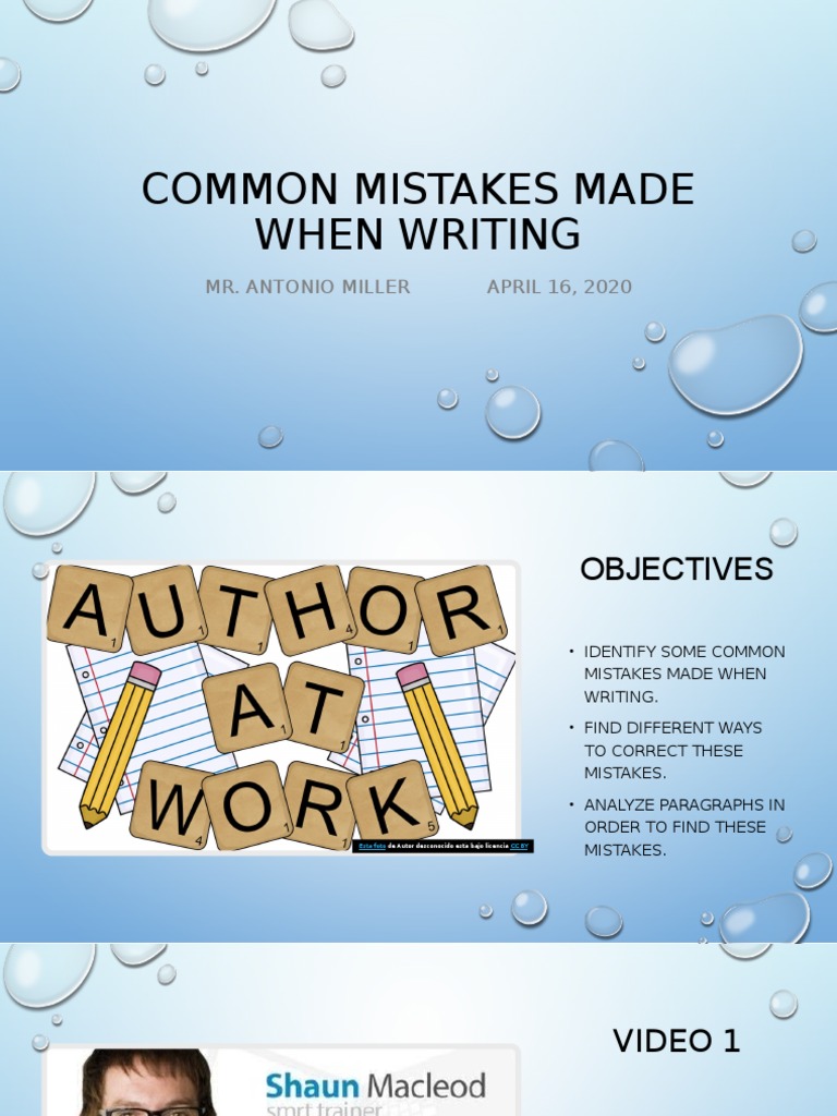 Common Writing Mistakes and Fixes | PDF
