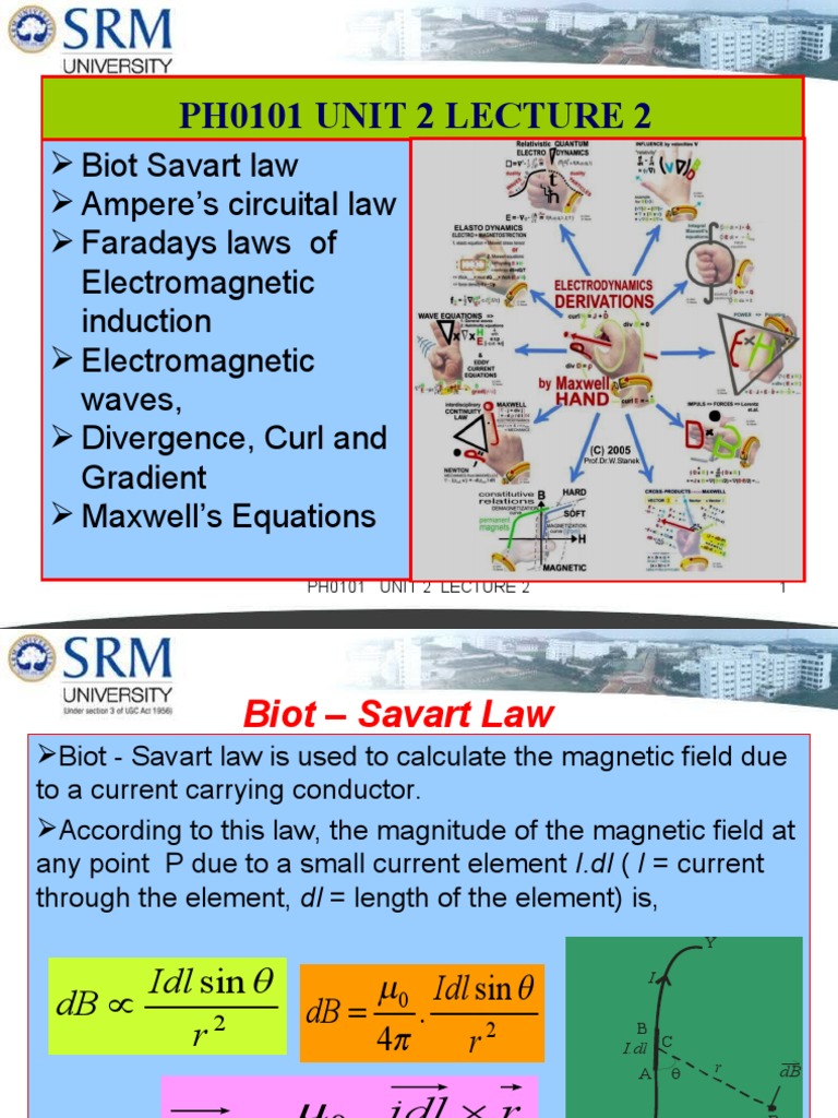 Ph0101 Unit 2 Lecture 2 | PDF | Electromagnetic Induction | Maxwell's ...