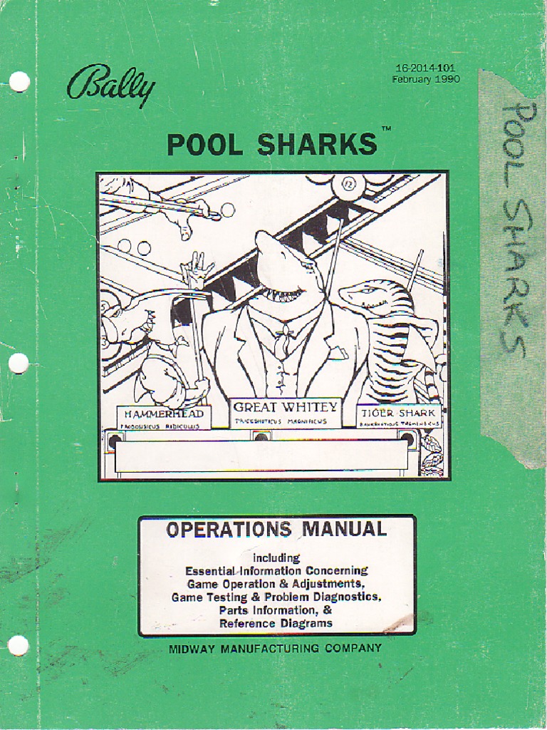 Bally 1990 Pool Sharks Manual | PDF