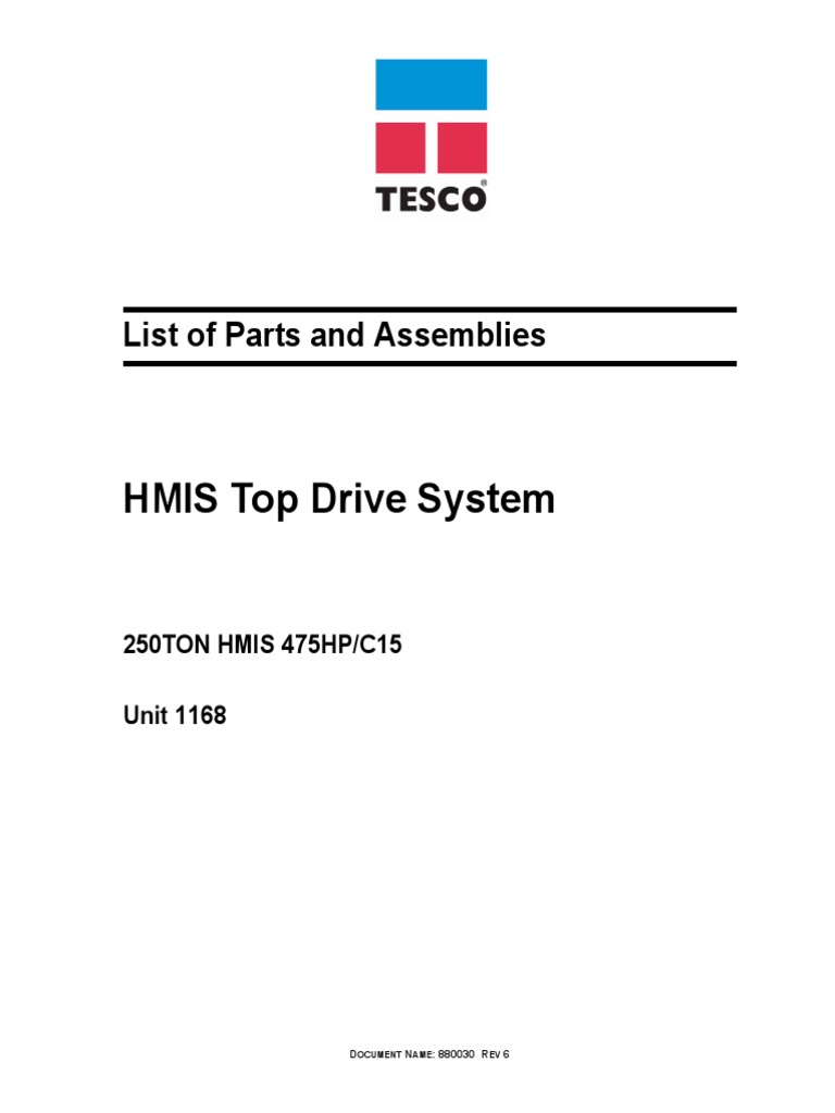 Manual de Partes Unit 1168 HMI PDF | PDF | Mechanical Engineering ...