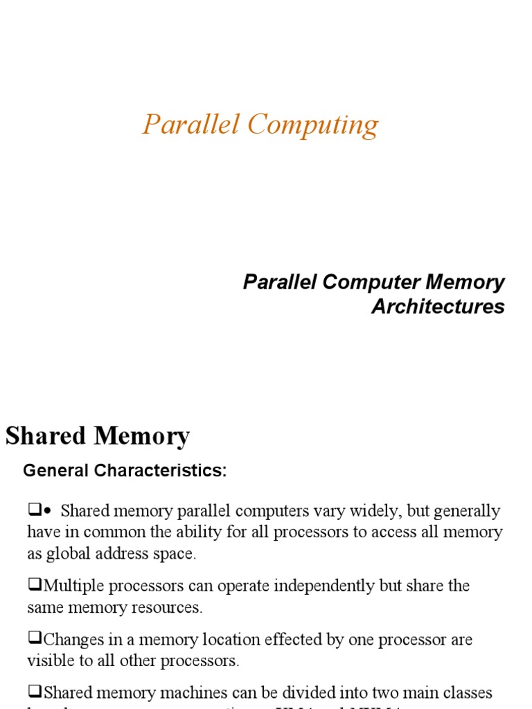 Overview of Parallel Computing Architectures | PDF | Central Processing Unit | Digital Electronics