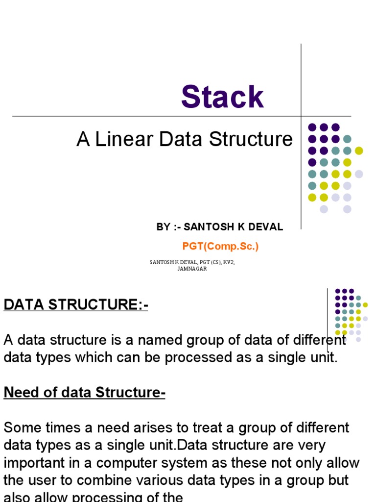 A Linear Data Structure: Stack | PDF | Software Engineering ... A Linear Data Structure: Stack | PDF | Software Engineering ...