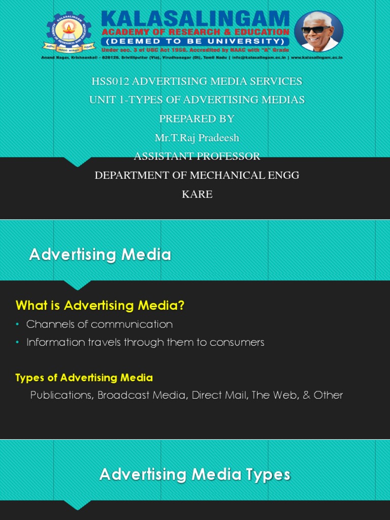 Types of Advertising Media PDF | PDF | Advertising | Newspapers