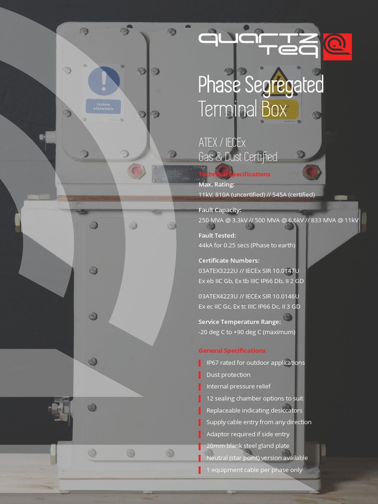 Phase Segregated Terminal Box: Atex / Iecex Gas & Dust Certified | PDF ...