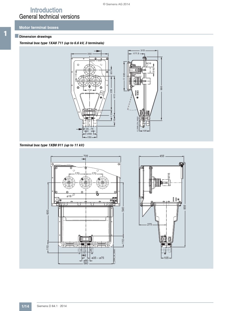 General Technical Versions: Motor Terminal Boxes | PDF