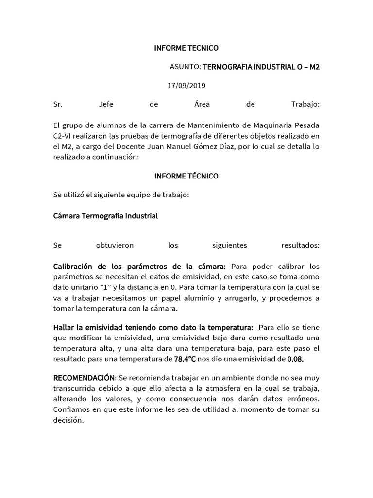 Ejemplo de Informe Tecnico.3pdf PDF | PDF