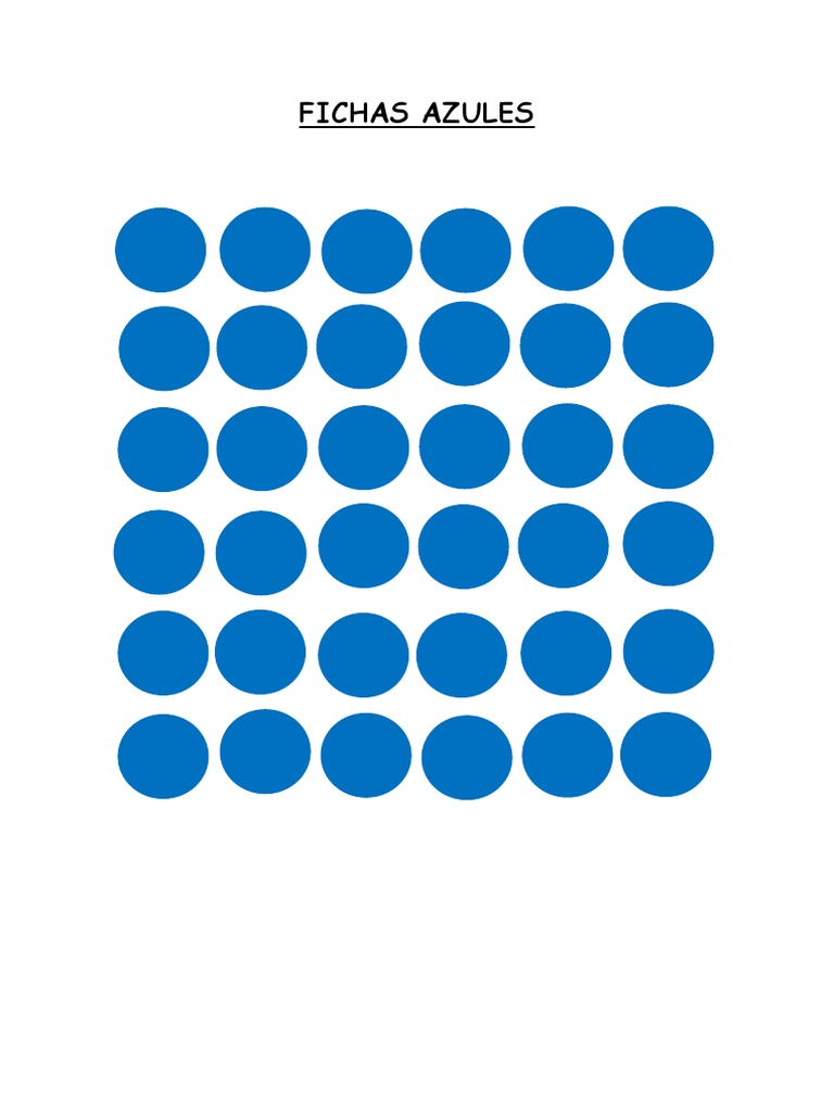 Fichas Azules y Rojas PDF | PDF