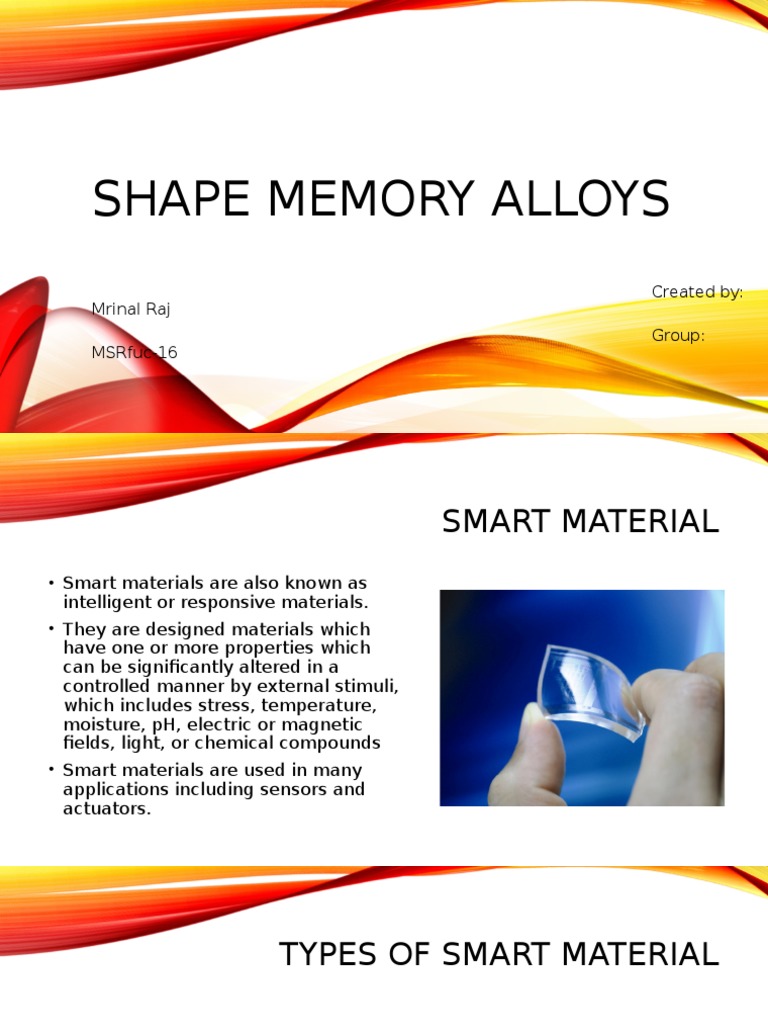 Shape Memory Alloys | PDF | Shape Memory Alloy | Metals