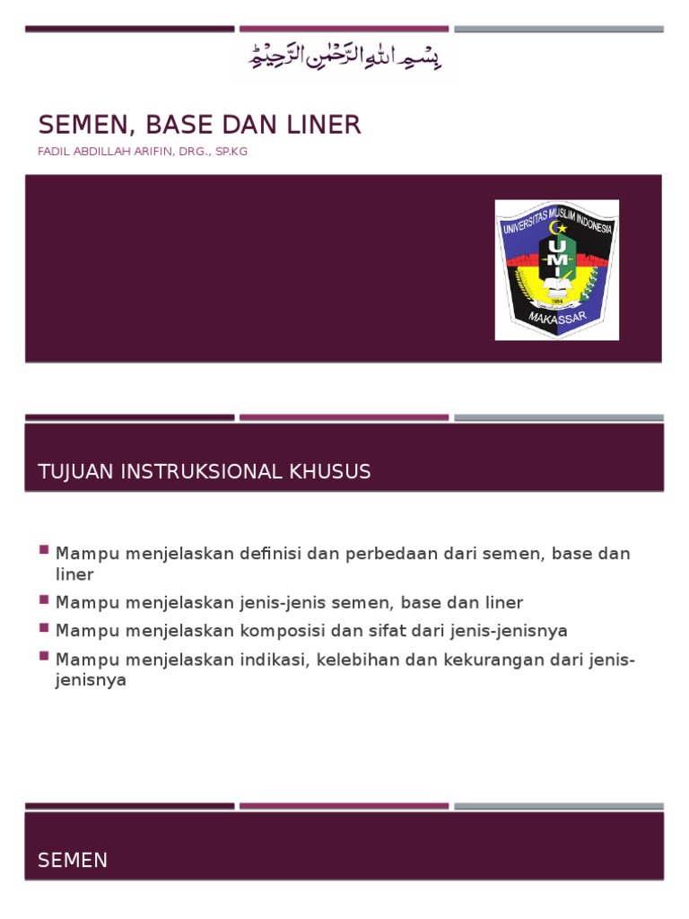 Semen, Base Dan Liner | PDF