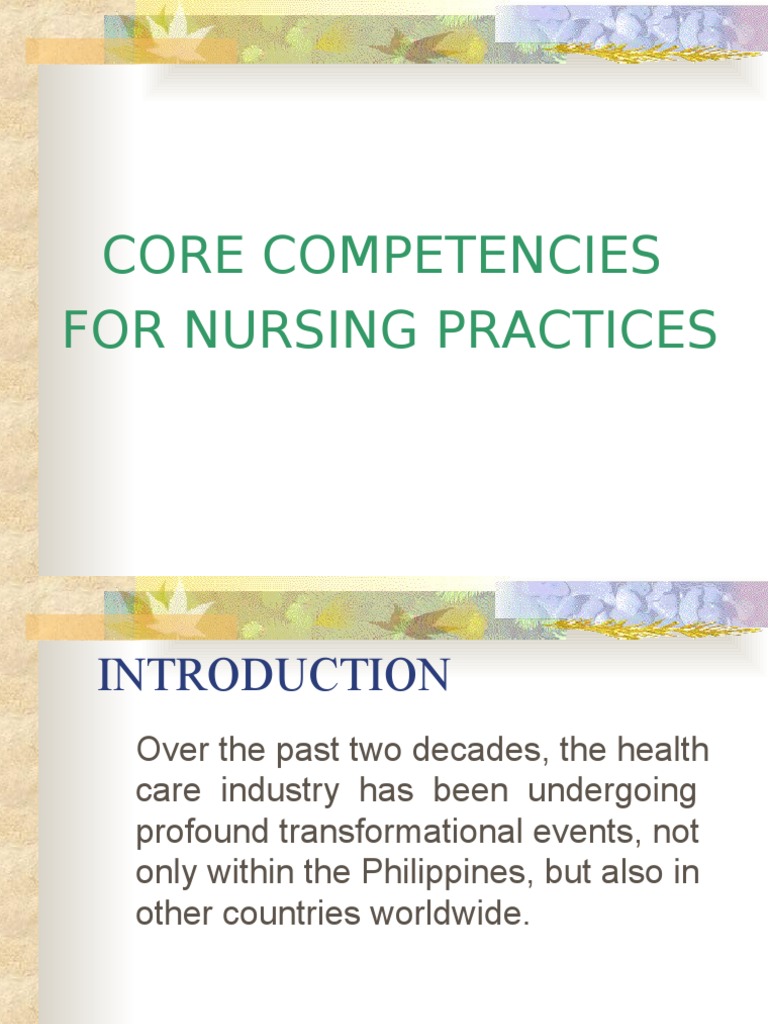 Nursing Core Competency Presentation | PDF | Competence (Human ...