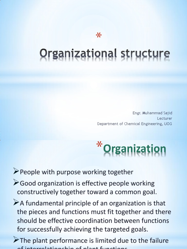 Organizational Structure of Maintenance PDF | PDF | Organizational ...