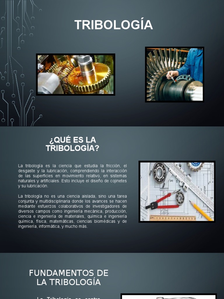 TRIBOLOGÍA | PDF | Fricción | Ingeniería de Edificación