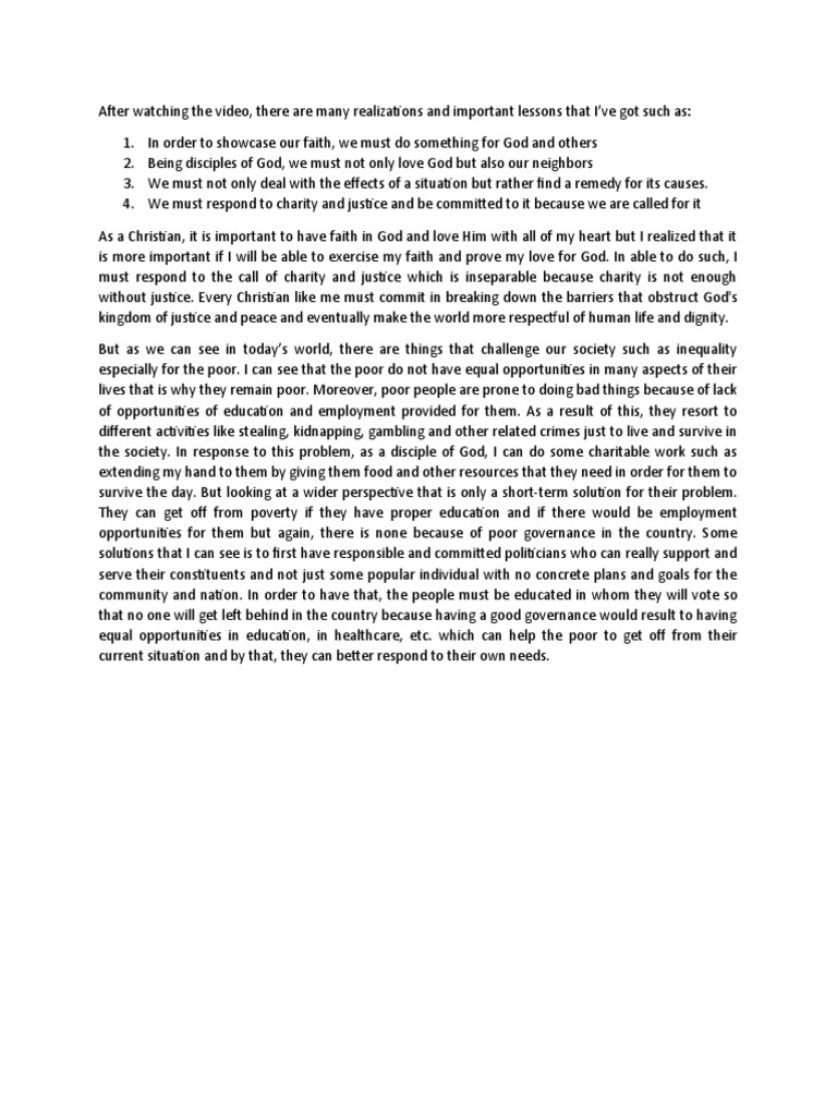 Reed Reflection | PDF | Poverty | Poverty & Homelessness