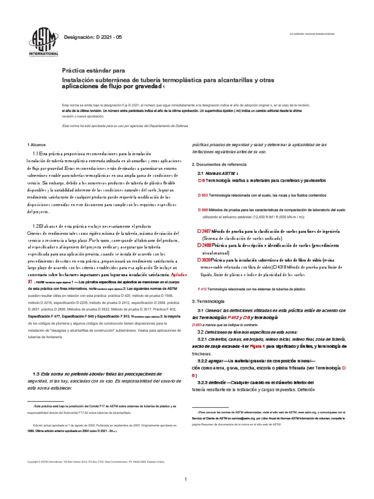 ASTM D 2321.en - Es | PDF | Densidad | Agua