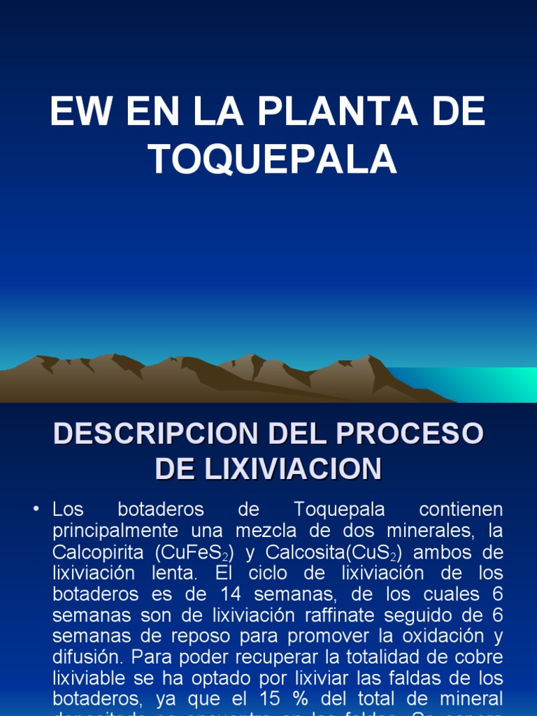 Ex-Sx-Ewen Toquepala | PDF | Cobre | Sustancias químicas