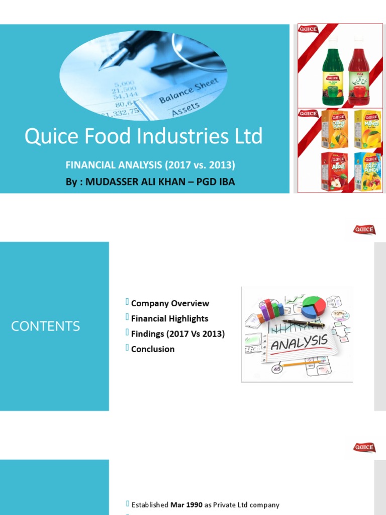 Quice Food Industries Ltd-MAK | PDF | Book Value | Equity (Finance)