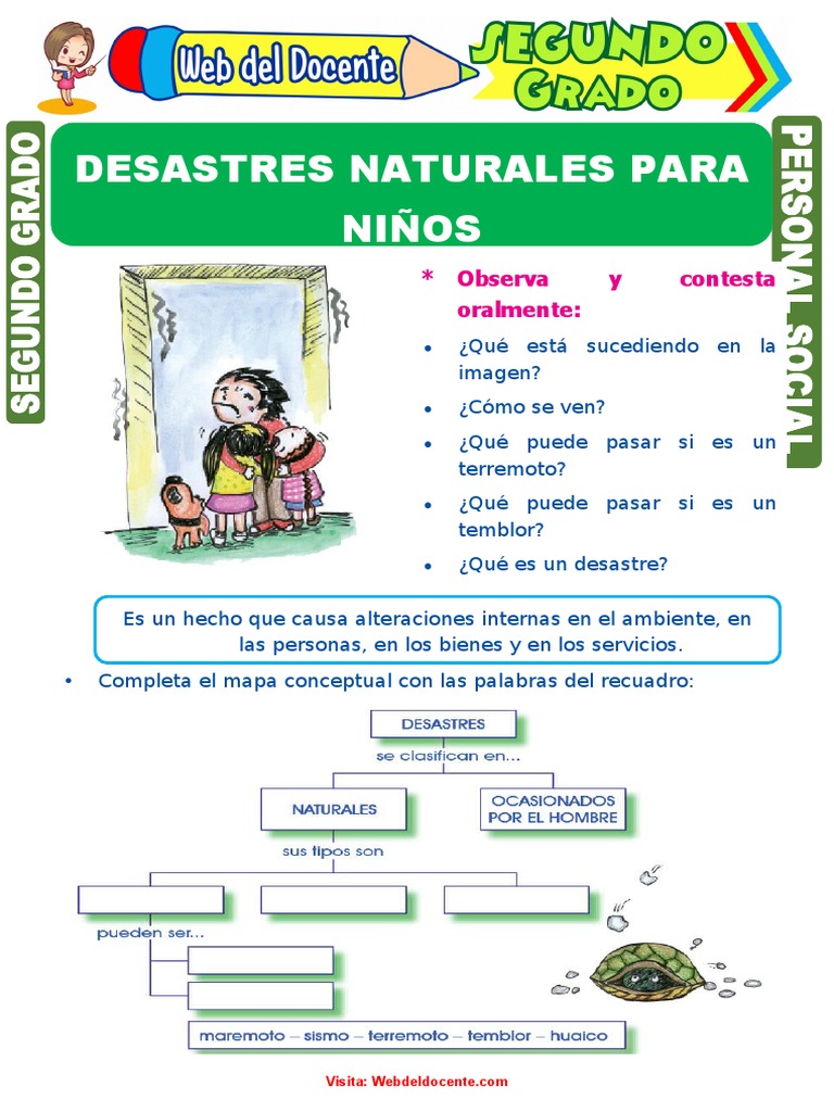 Prevención de Desastres Naturales para Niños | PDF | Temblores ...