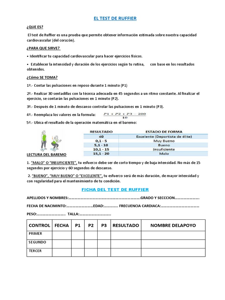 Test de Ruffier | PDF