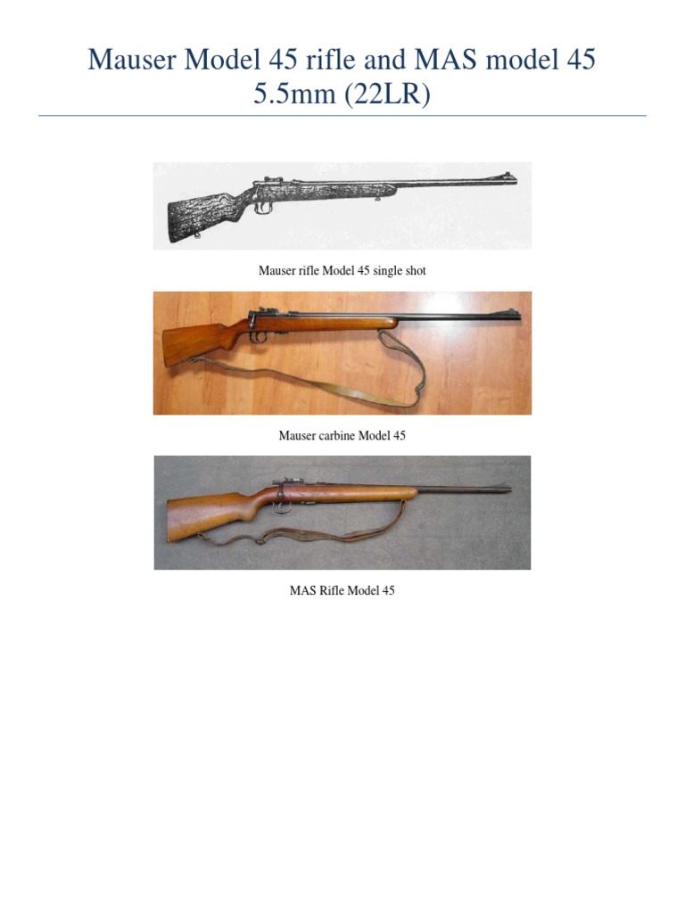 Mauser Model 45 ENGLISH PDF | PDF | Rifle | Trigger (Firearms)