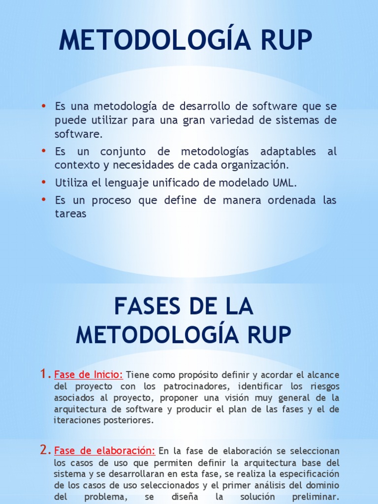 Metodología Rup | PDF | Lenguaje de modelado unificado | Software