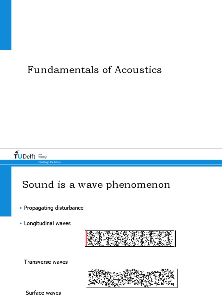 Lecture 2 - Fundamentals On Acoustics | PDF | Sound | Waves