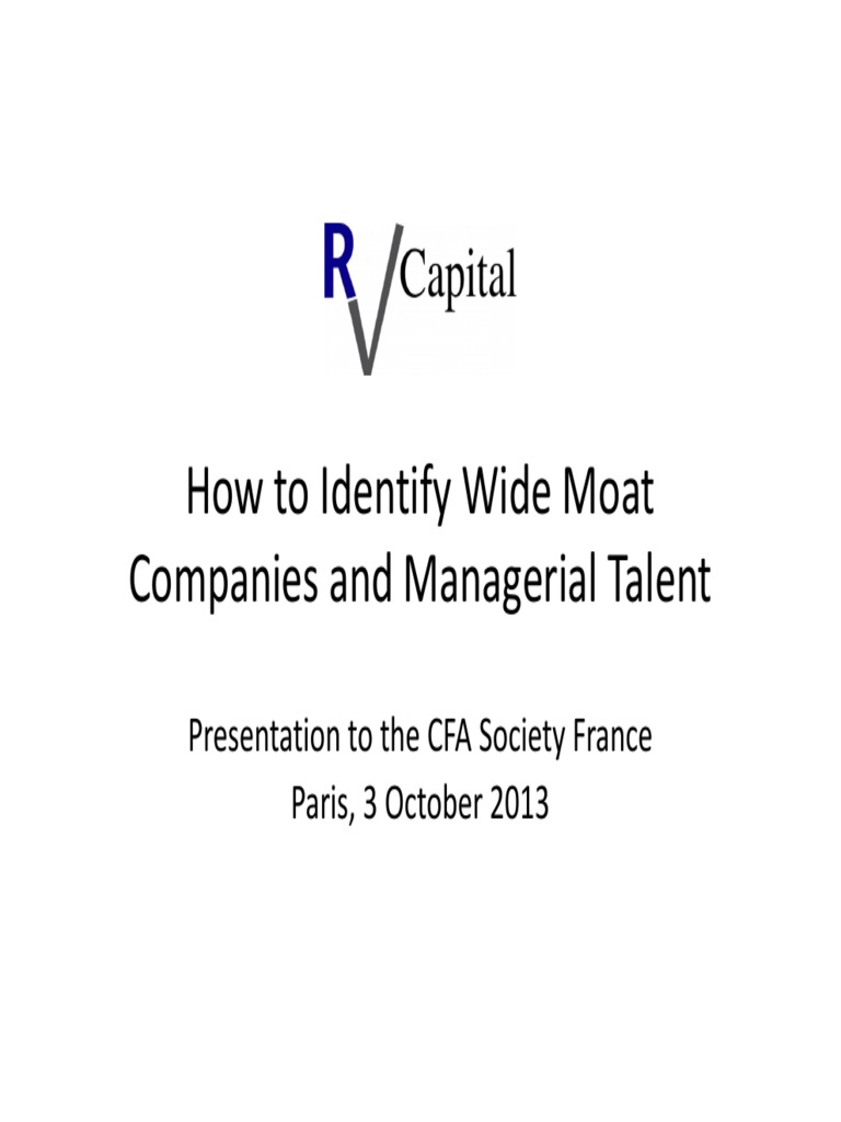How To Identify Wide Moats | PDF | Brand | Investor