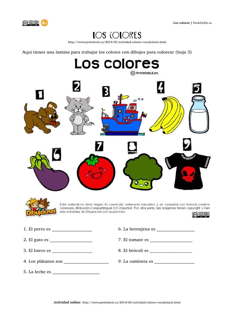 Actividades de Colores para Niños | PDF