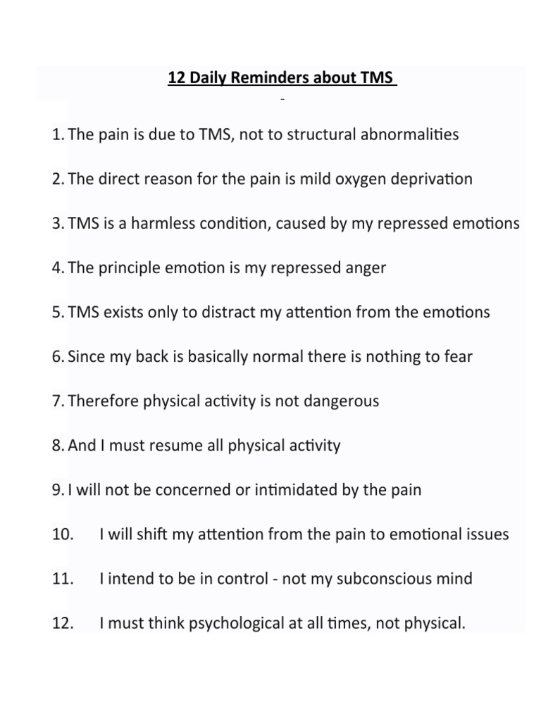 12 Daily Reminders About Tms Pdf