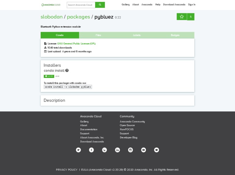 Pybluez - Anaconda Cloud | PDF | Art