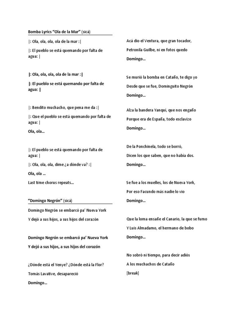 Letras Bombas 2020 | PDF