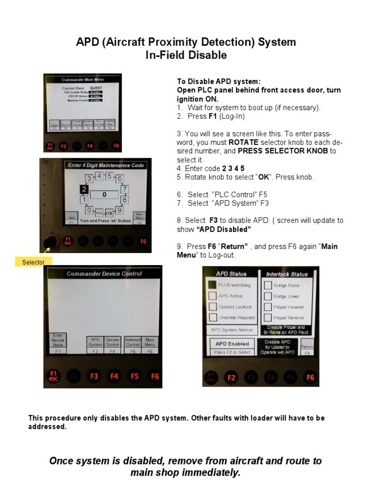 APD - System Disable and Settings | PDF