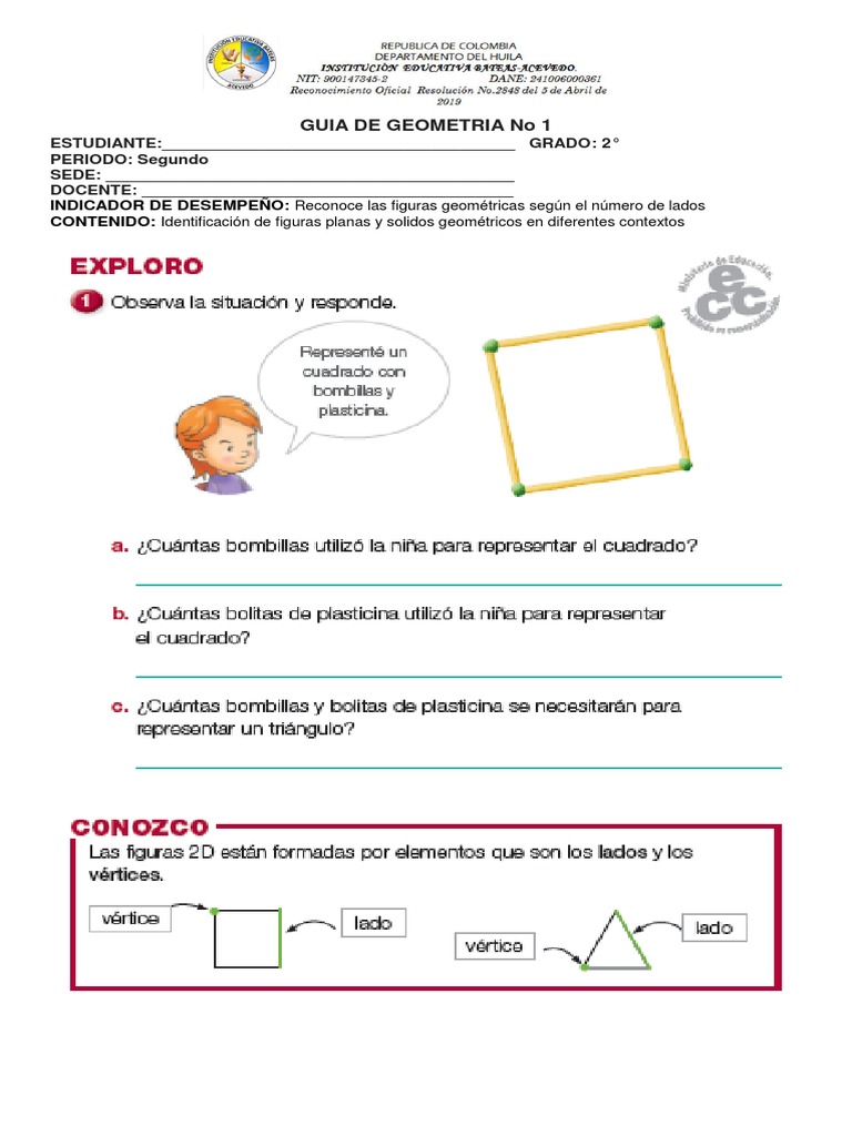 Guia de Geometria Grado 2 | PDF