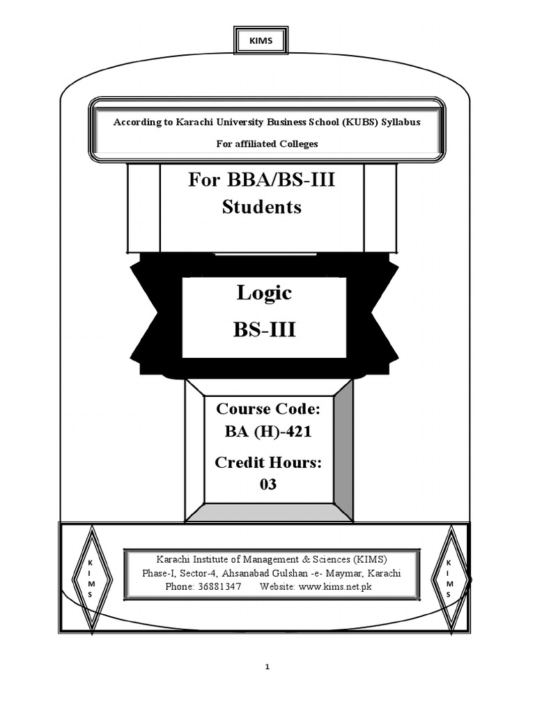 Deductive Logic Book - Bs-III | PDF | Philosophical Theories ...
