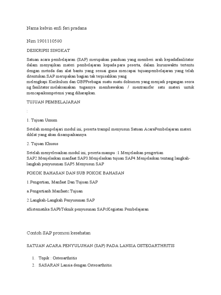 Sap Promkes | PDF | Kesehatan Holistik