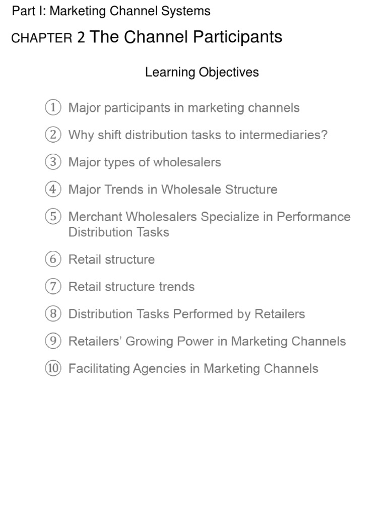 Part I Chapter 2 Channel Participants NOTES | PDF | Services (Economics ...