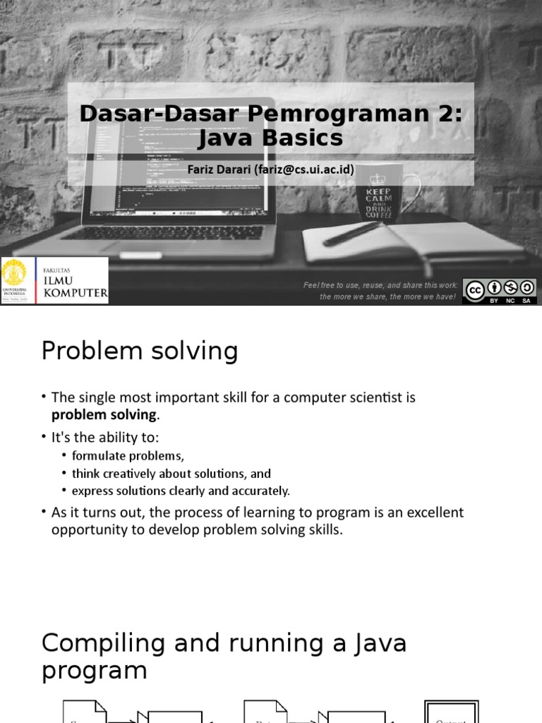 Dasar-Dasar Pemrograman 2: Java Basics: Fariz Darari (Fariz@cs - Ui.ac ...