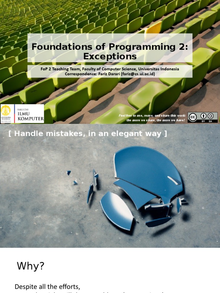 Foundations Of Programming 2 Exceptions Pdf Method Computer Programming Class Computer