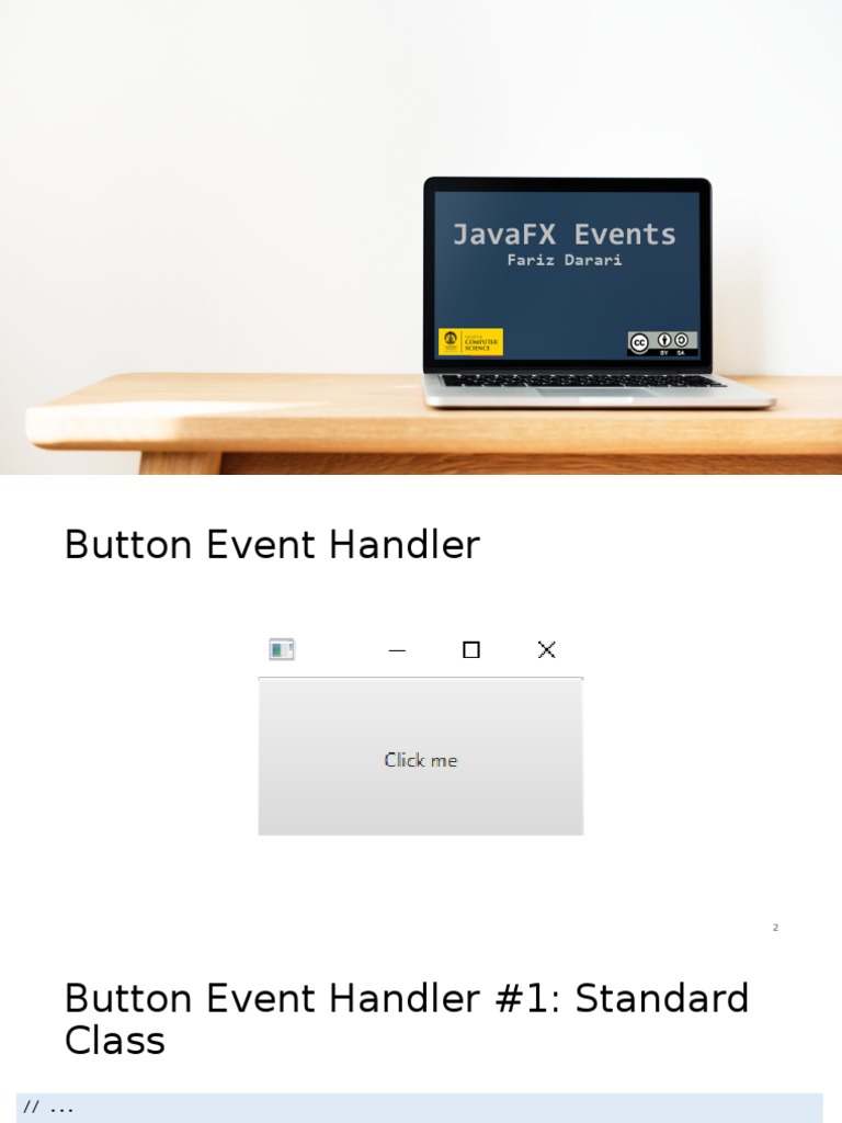 Javafx Events: Fariz Darari | PDF | Programming Paradigms | Control Flow