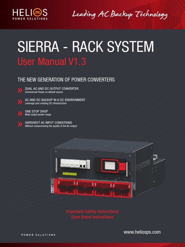 Sierra Rack System User Manual V1.3 | PDF | Alternating Current | Mains ...