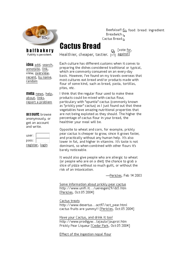 Cactus Bread | PDF | Breads | Flour