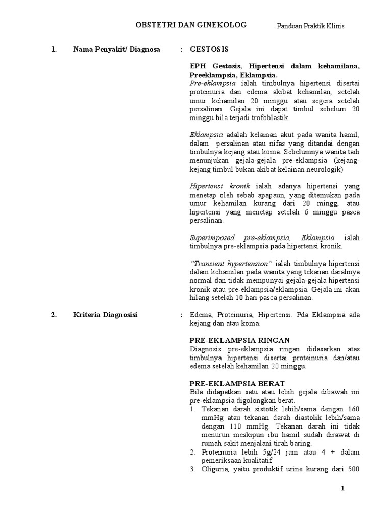 Panduan Praktik Klinik Obstetri & Ginekologi | PDF