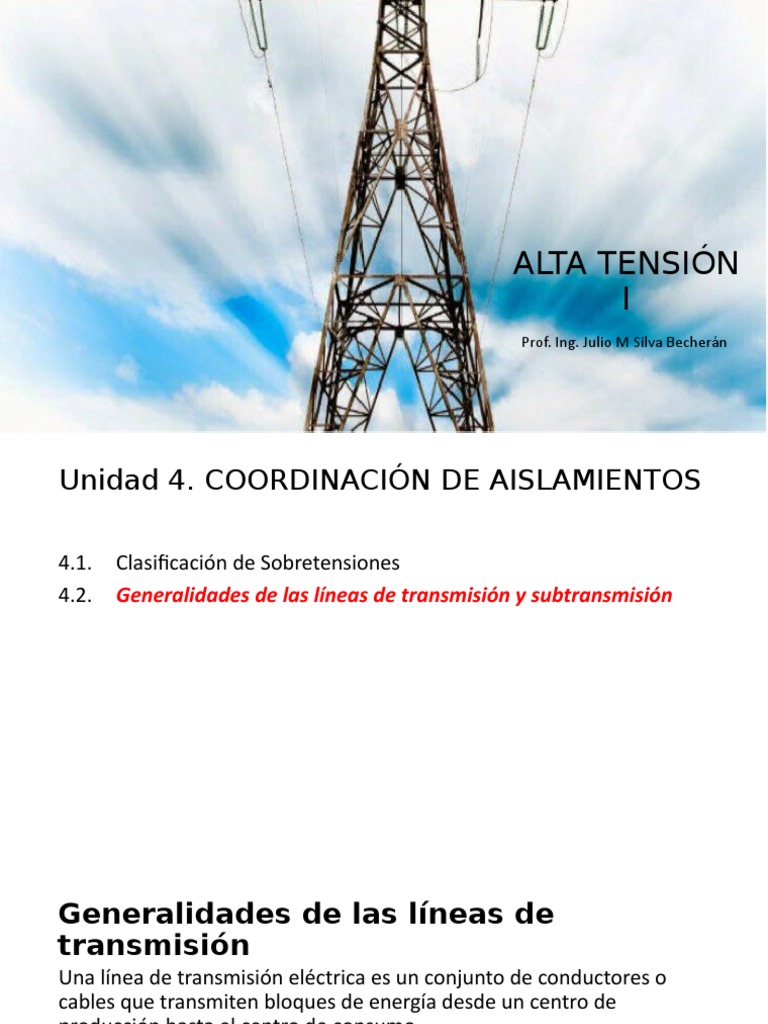 Generalidades sobre líneas de transmisión eléctrica | PDF | Línea de ...