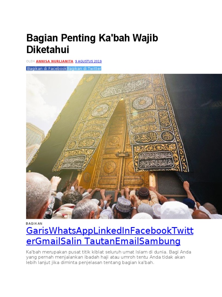 Bagian Penting Kabah | PDF