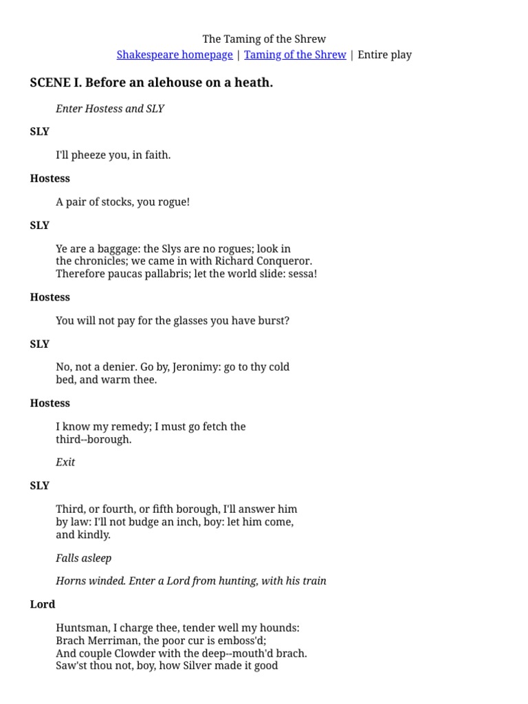 The Taming of The Shrew | PDF | The Taming Of The Shrew | Virtue