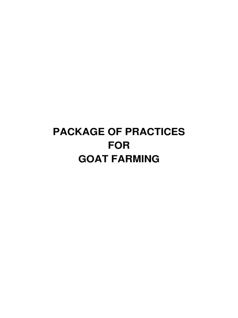 Goat Farming Guide for Tamil Nadu | PDF | Sheep | Goat