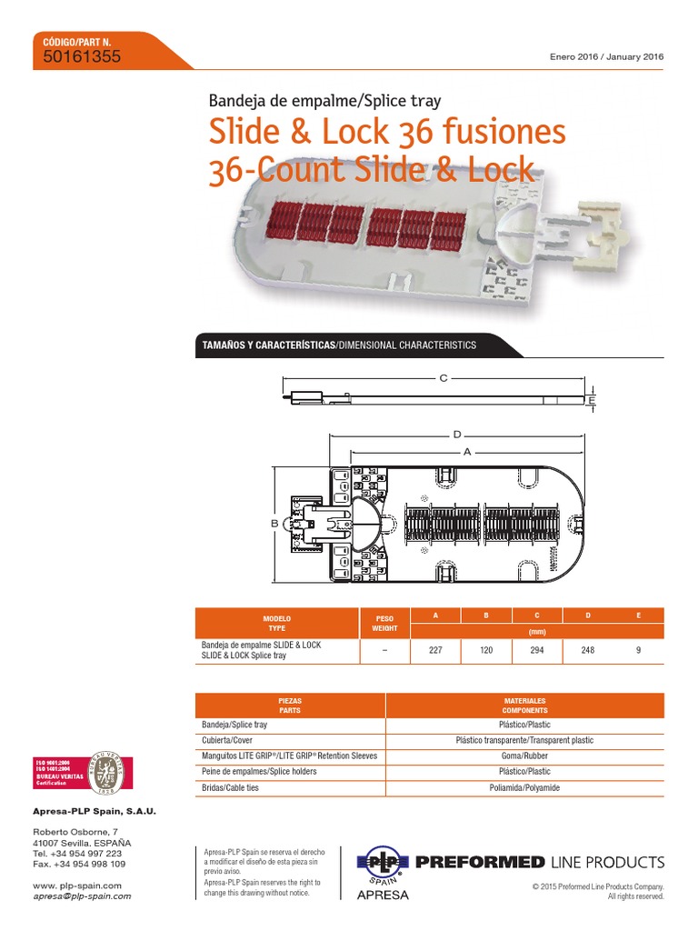 36-Count Slide and Lock Splice Tray | PDF | Amorphous Solid | Materials