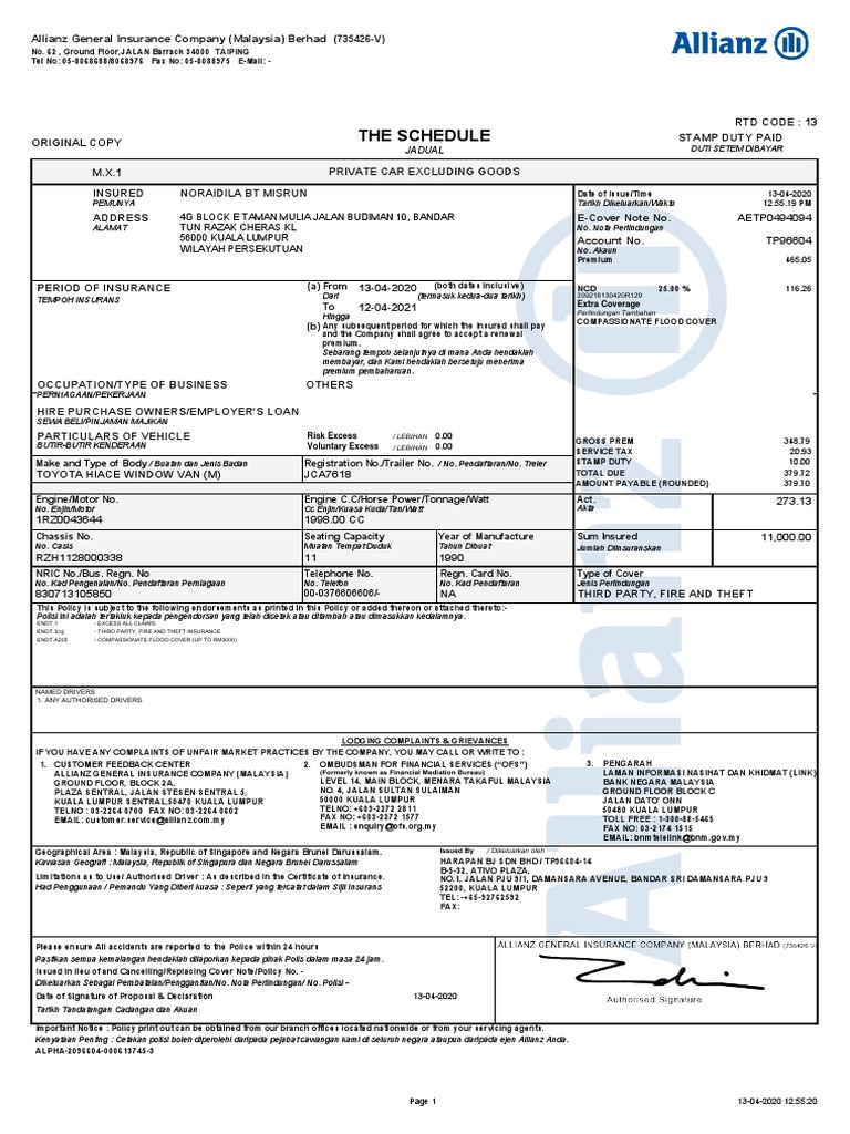 Cover Note 7d5de45 PDF | PDF | Insurance | Privacy Policy