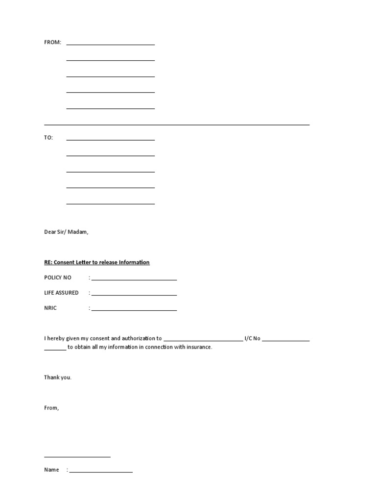 Consent Letter-Normal | PDF