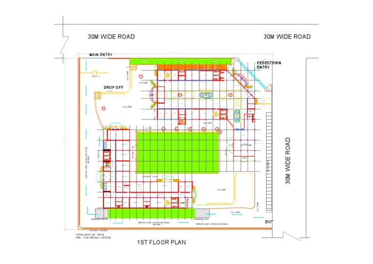 30M Wide Road 30M Wide Road: 1St Floor Plan | PDF | Stairs | Building ...