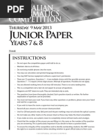 Junior: Years 7 & 8 | PDF | Algorithms | Computing